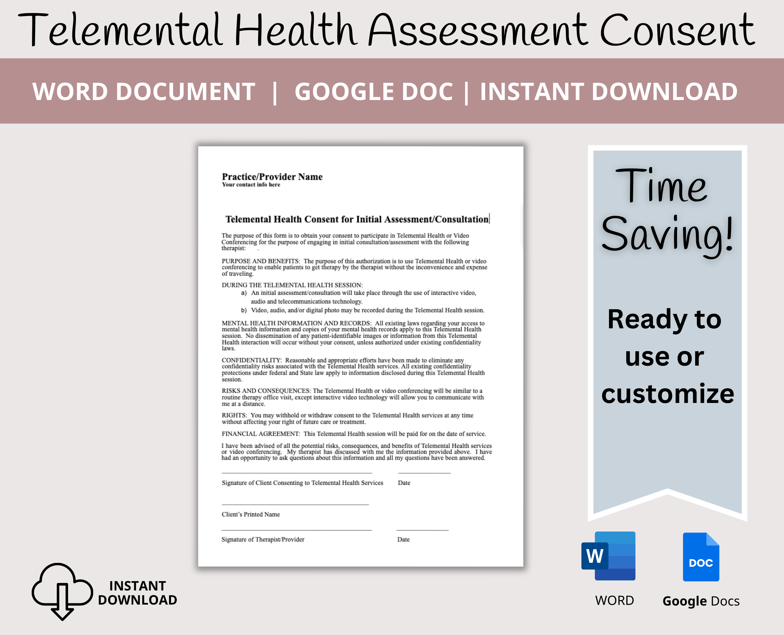 Telehealth Consent for Initial Assessment – CCDigitalStudios