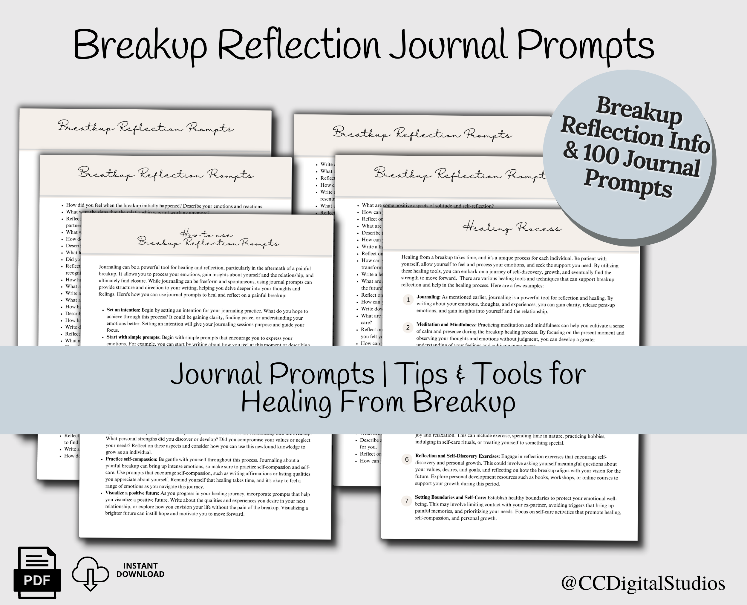 Breakup Reflection Journal Prompts – CCDigitalStudios