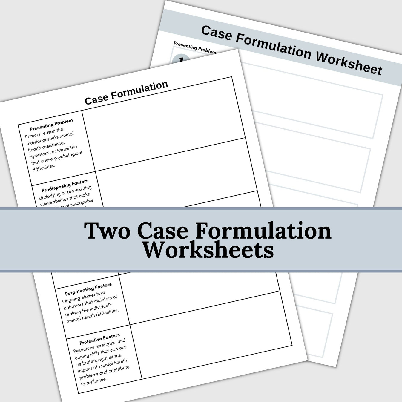 Case Formulation Worksheets: Empowerment with the 5 P's Framework ...