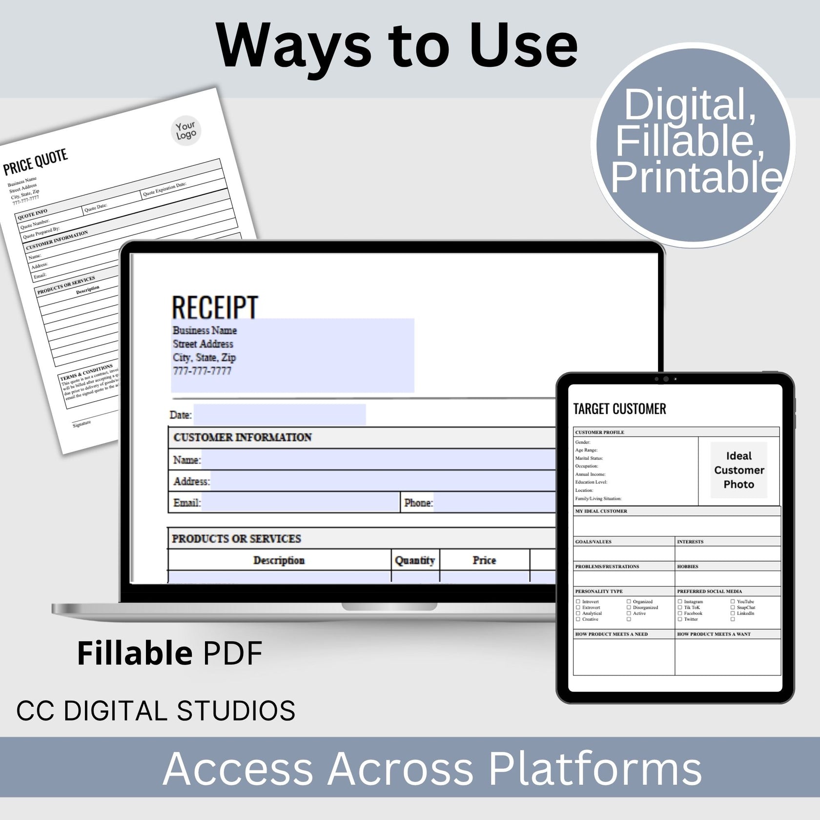Business Forms Bundle - Fillable PDF – CCDigitalStudios