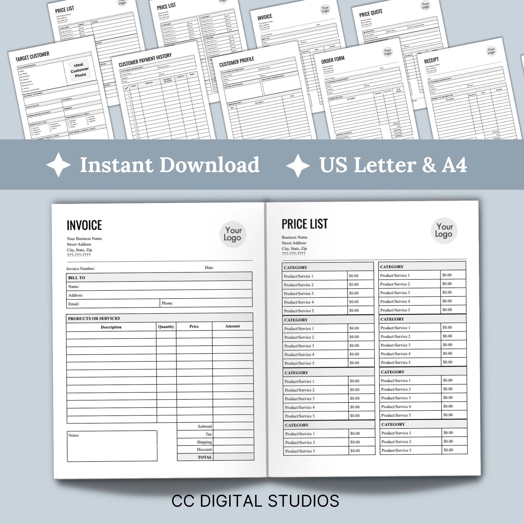 Business Forms Bundle - Fillable PDF – CCDigitalStudios