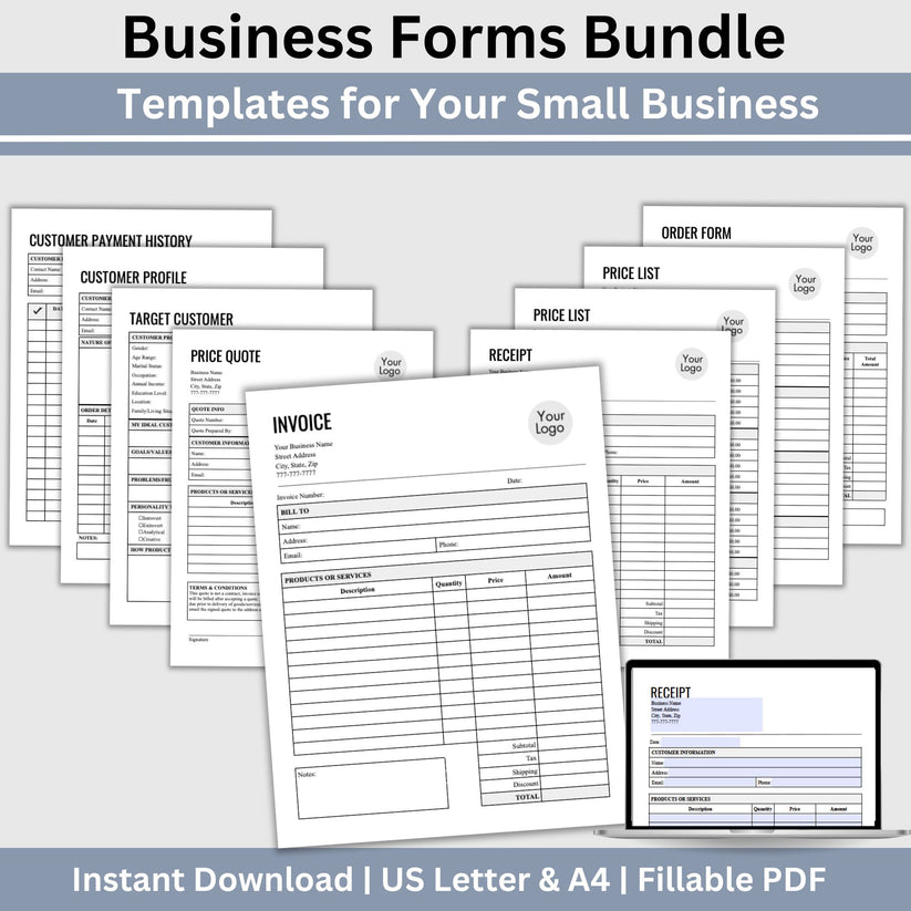 Business Forms Bundle - Fillable PDF – CCDigitalStudios