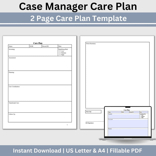 Care Plan Template: Streamline Documentation for Mental Health Profess ...