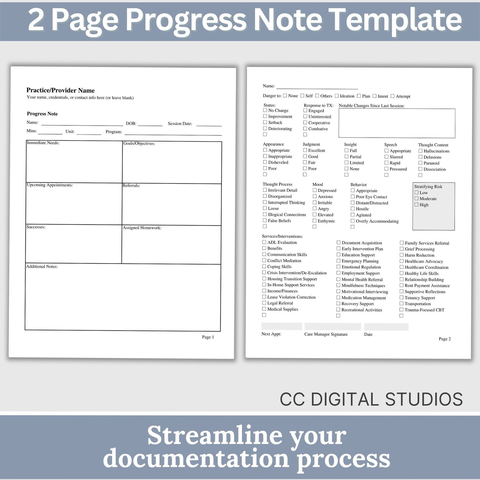 Case Management Template for Progress Notes: Streamline Documentation ...