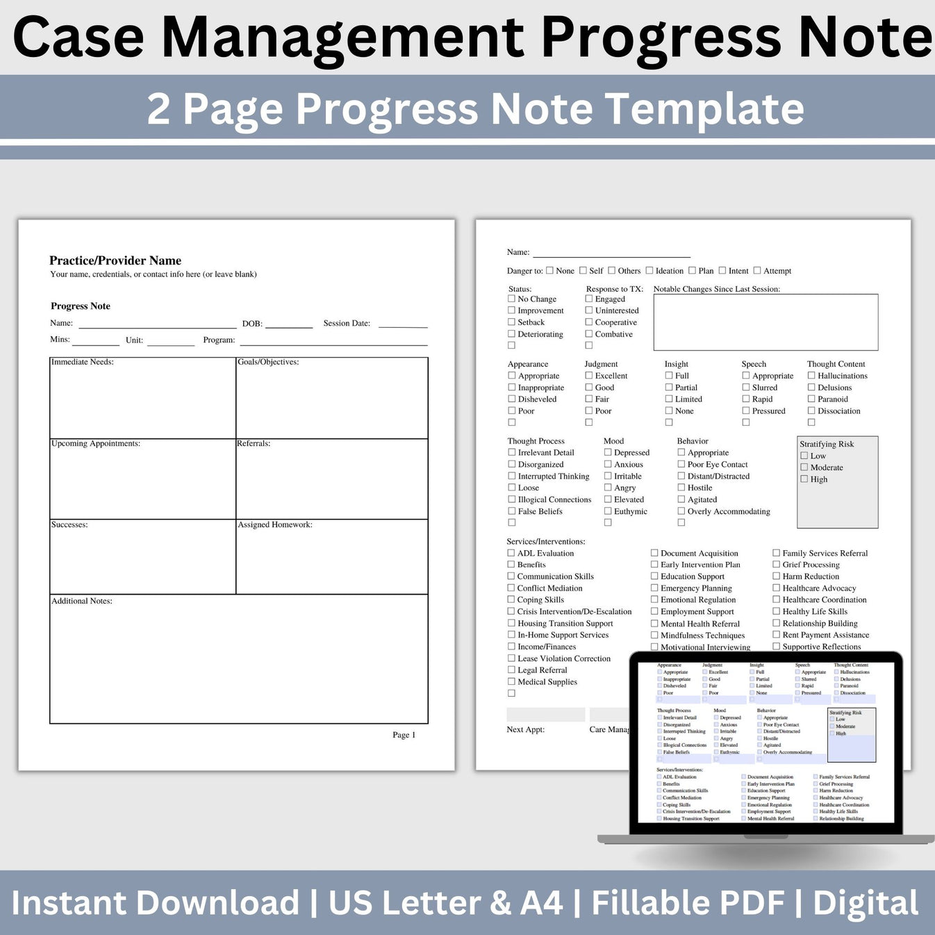 Case Management Template for Progress Notes: Streamline Documentation ...