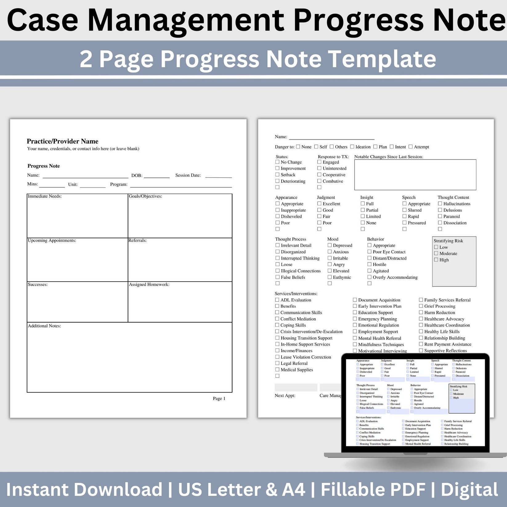 Case Management Template for Progress Notes: Streamline Documentation ...