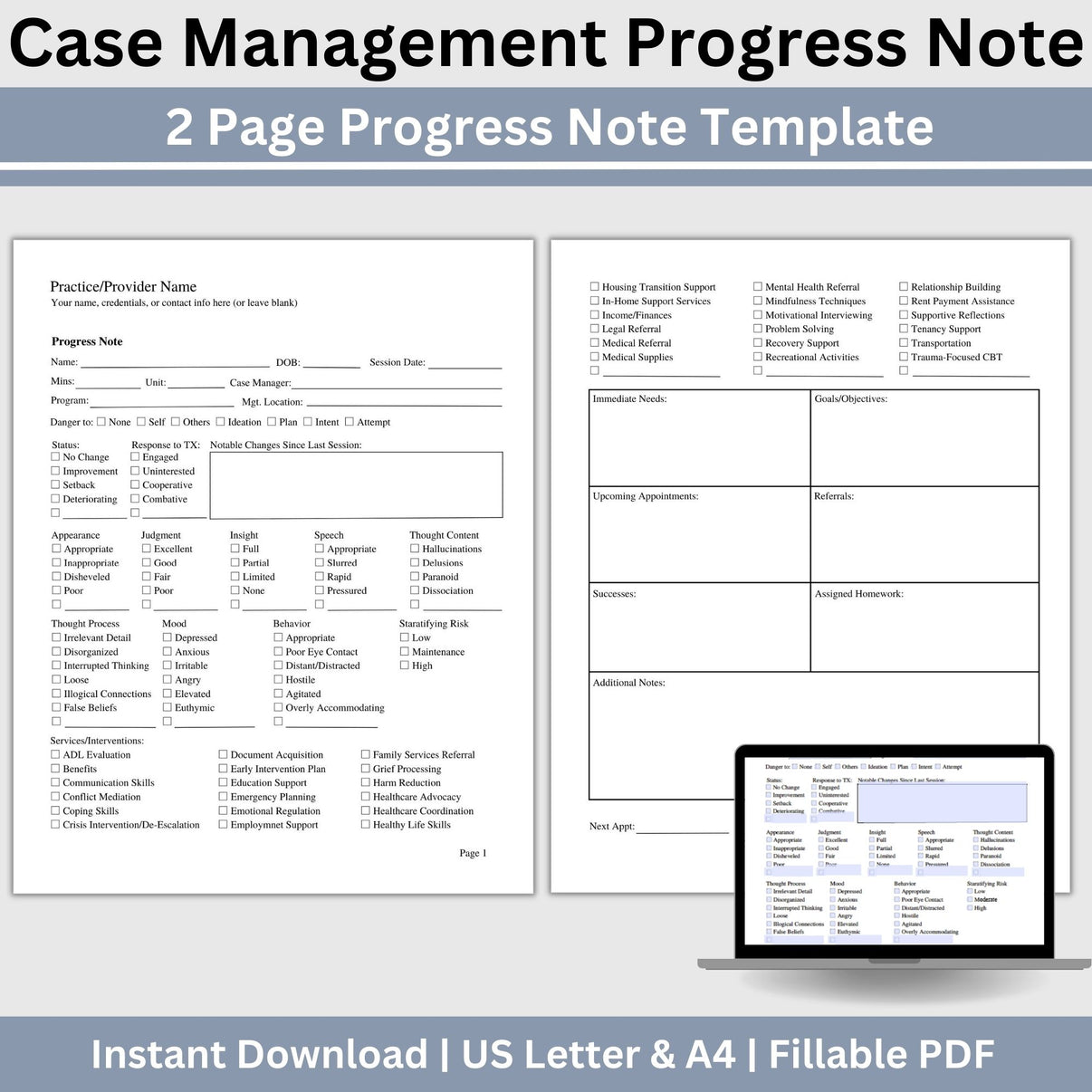 Case Management Template: Streamline Progress Notes for Mental Health ...