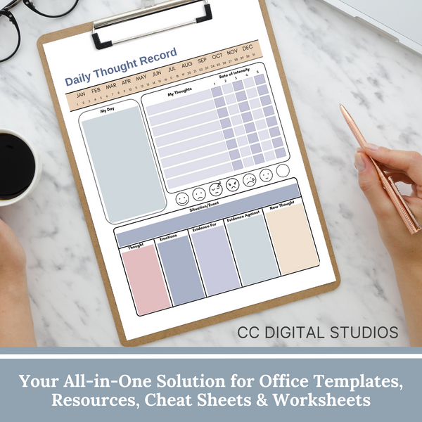 CBT Therapy Worksheets: Tackle Negative Thoughts & Cognitive Distortio ...