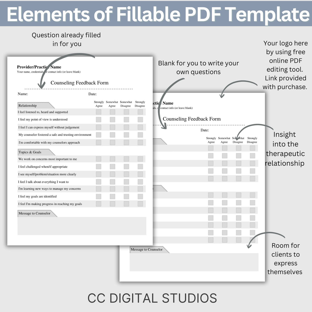 Client Feedback Form: Improve Counseling Effectiveness – CCDigitalStudios