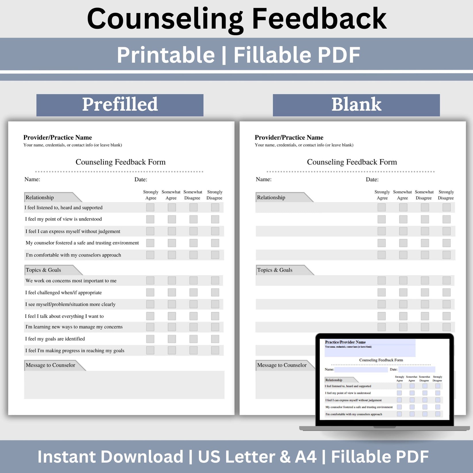 Client Feedback Form: Improve Counseling Effectiveness – CCDigitalStudios