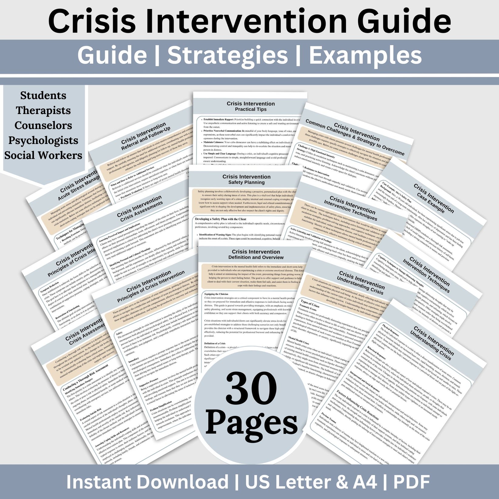Crisis Intervention Guide: Essential Therapy Tools for Therapists ...