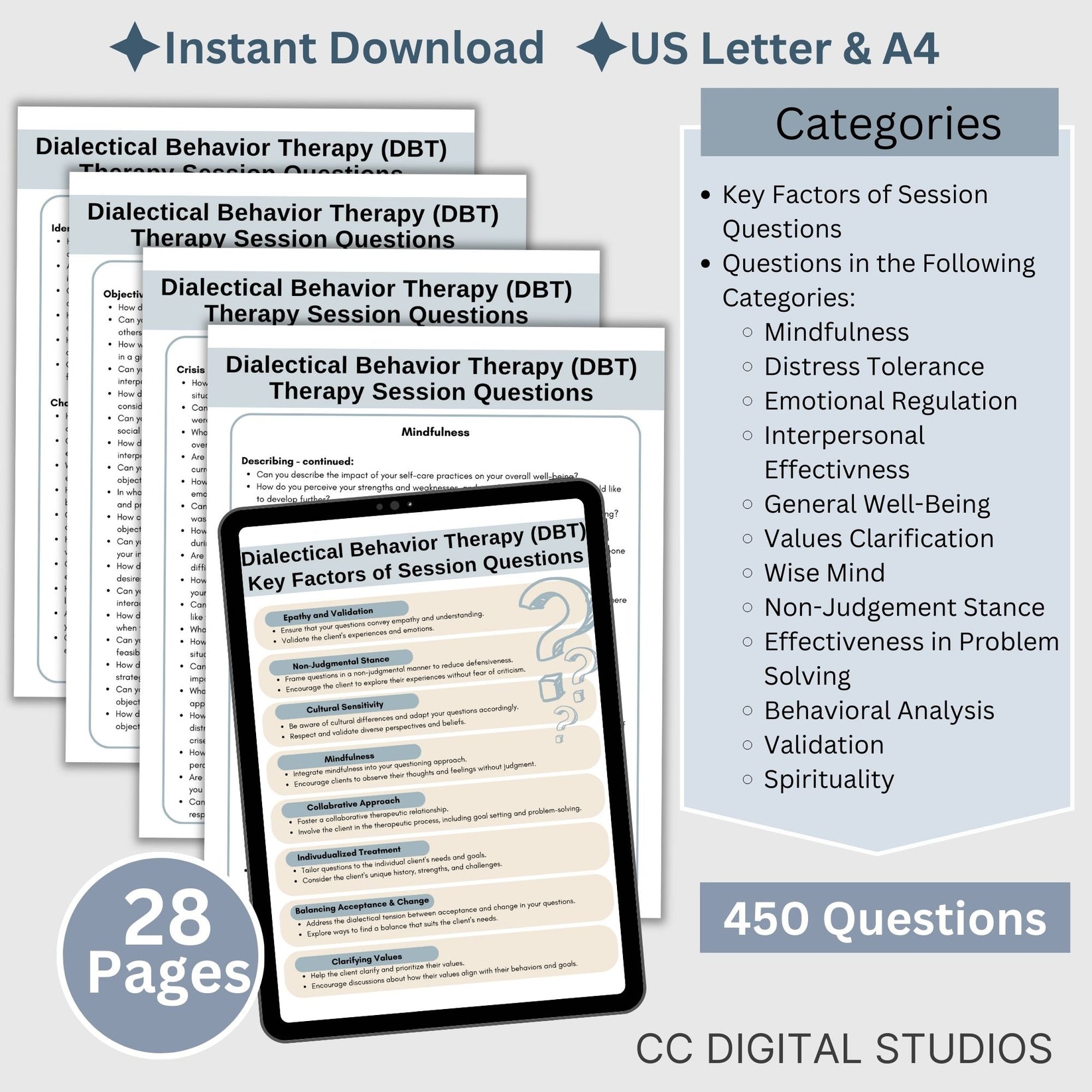 DBT Therapy Questions: 450 DBT Skills Question to Enhance Therapy Sess ...