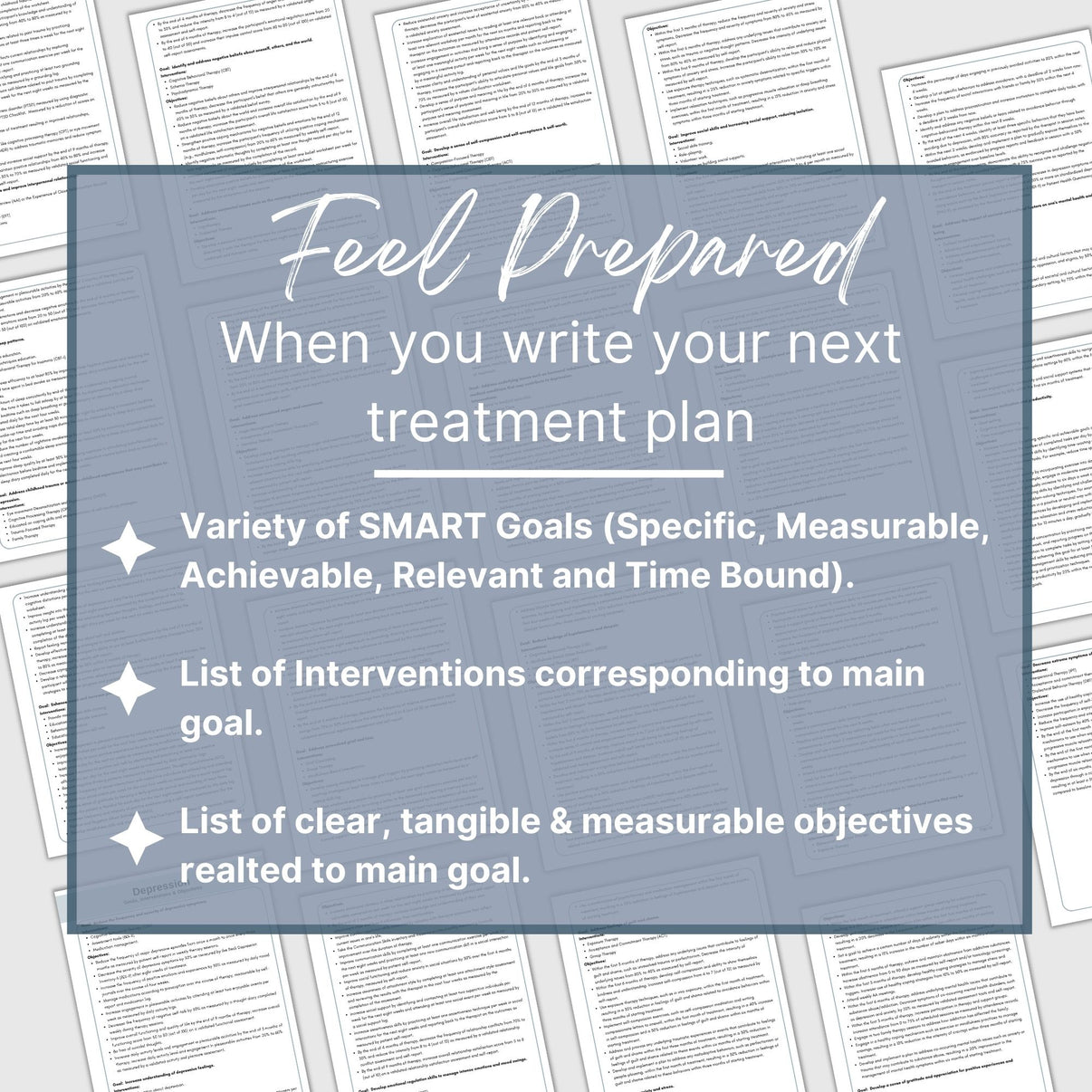 Depression Treatment Plan Therapy Tool: Goals, Objectives, Interventio ...