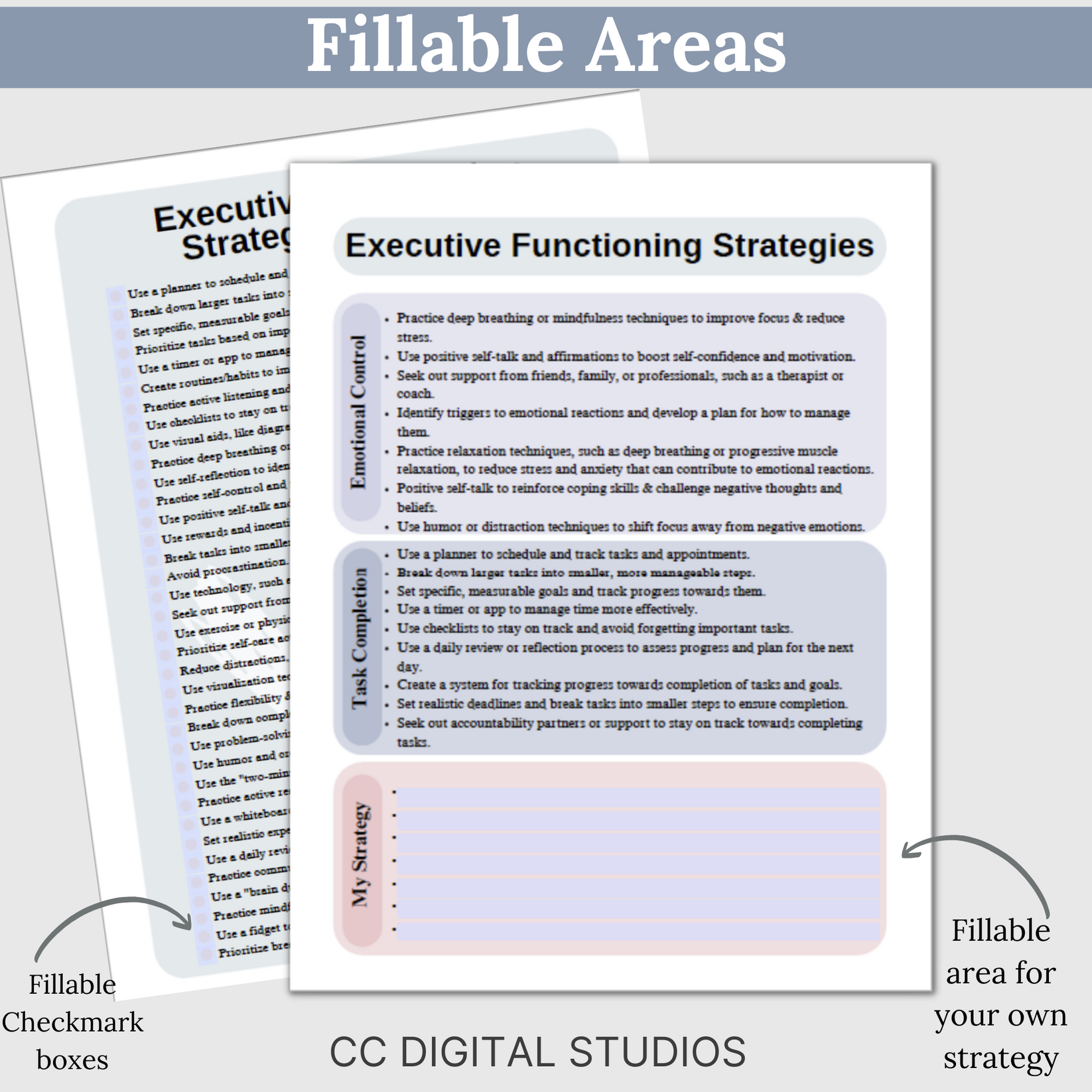 Executive Functioning Skills Workbook: Enhance Mental Health & Executi – CCDigitalStudios