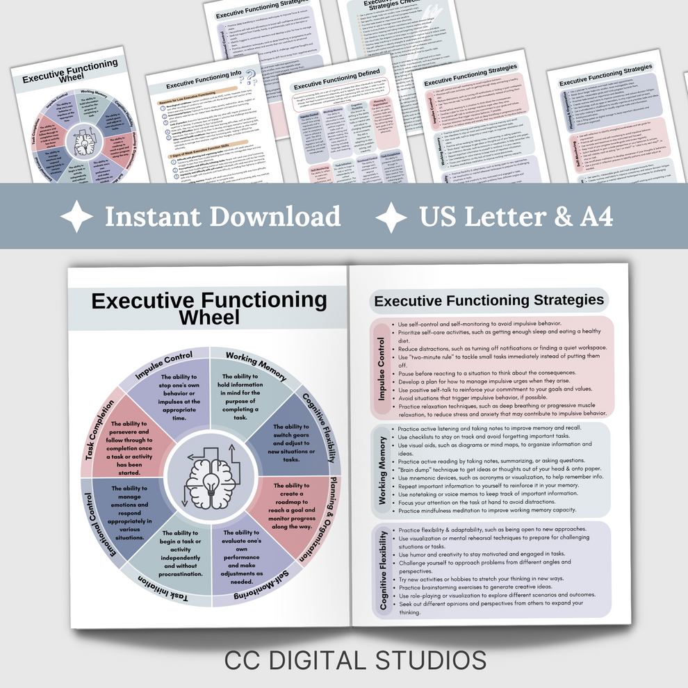 Executive Functioning Skills Workbook: Enhance Mental Health & Executi ...