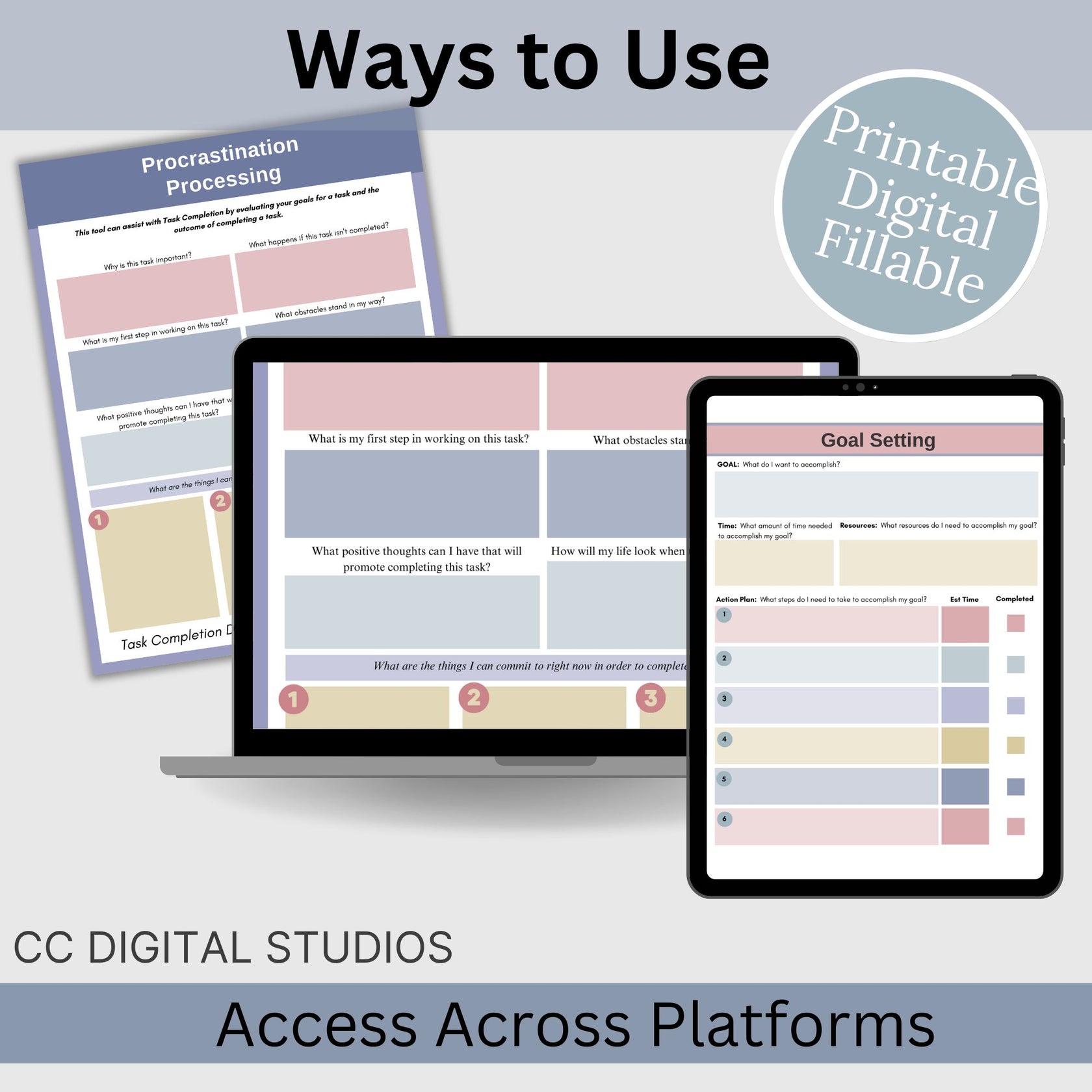 Executive Functioning Worksheets & Strategies Bundle – CCDigitalStudios