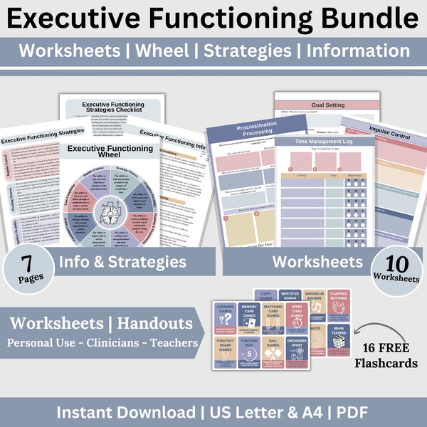Executive Functioning Worksheets & Strategies Bundle – CCDigitalStudios