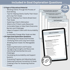 Goal Setting Therapy Questions Cheat Sheet of Open-Ended Questions ...