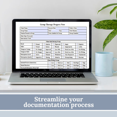 Group Therapy Progress Note Template: Streamlined Therapy Notes ...