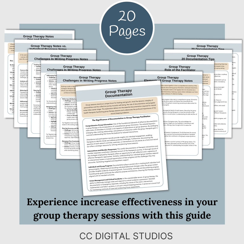 Group Therapy Documentation Guide: Streamline Progress Note Writing ...