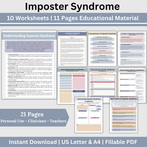 Imposter Syndrome Worksheets & Techniques: Overcome Self-Doubt ...