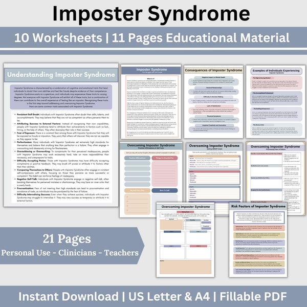 Imposter Syndrome Worksheets & Techniques: Overcome Self-Doubt ...