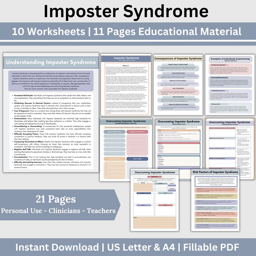 Imposter Syndrome Worksheets & Techniques: Overcome Self-Doubt ...
