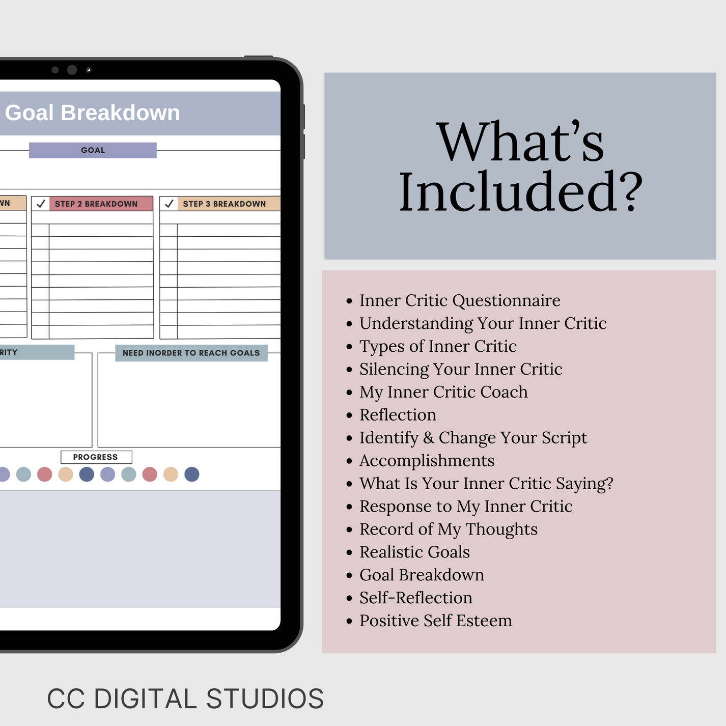 Inner Critic Therapy Worksheets: Boost Self-Esteem & Self-Compassion ...