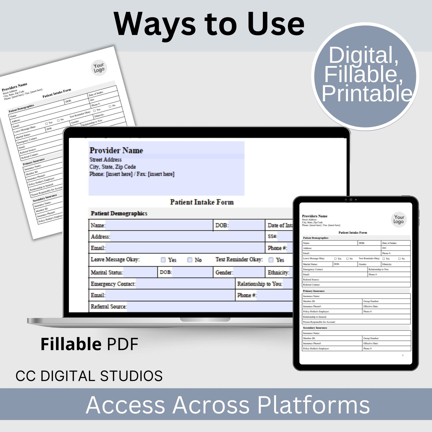 Medical Office Legal Forms Bundle - Fillable PDF – CCDigitalStudios