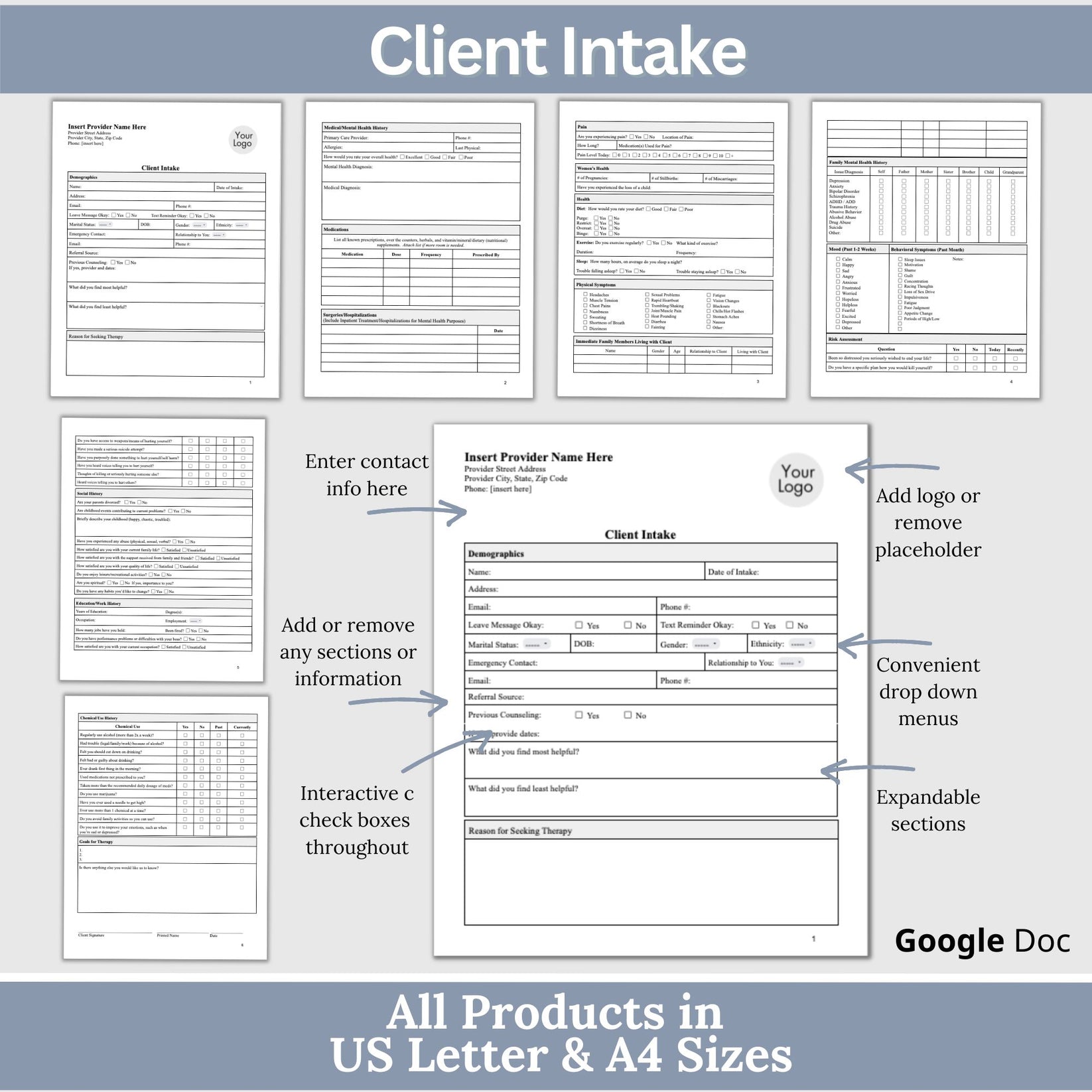 Counseling Forms Mental Health Practice Bundle: Streamline Clinical Pr ...