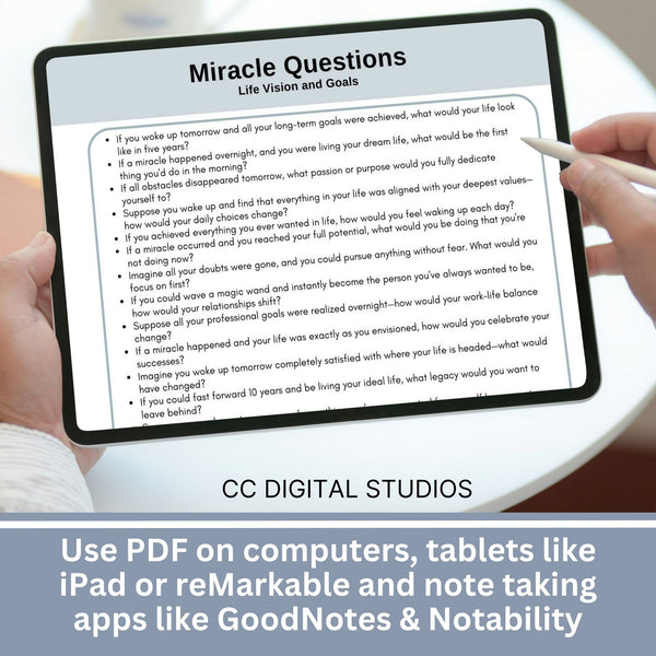 Miracle Therapy Questions: Open-Ended Questions & Conversation Starter ...
