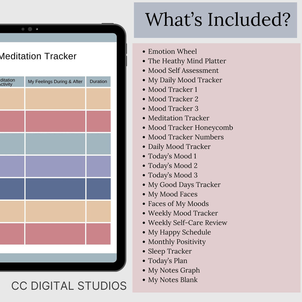 Mood Tracker Worksheets – CCDigitalStudios