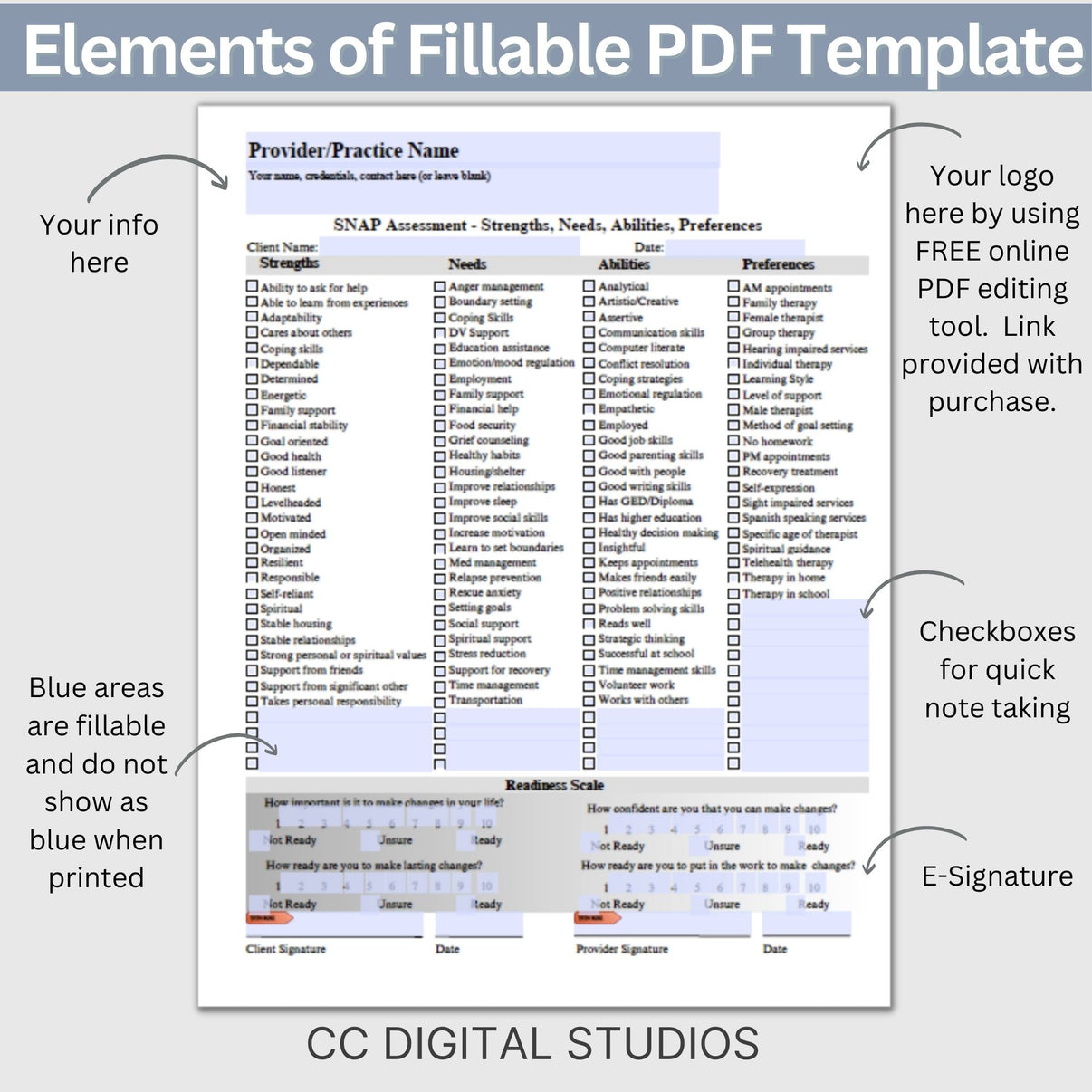 Needs Assessment (SNAP) Forms for Social Workers and Counselors ...