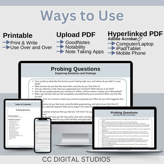 Probing Therapy Questions: Open-Ended Questions & Conversation Starter ...