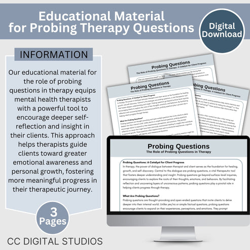 Probing Therapy Questions: Open-Ended Questions & Conversation Starter ...