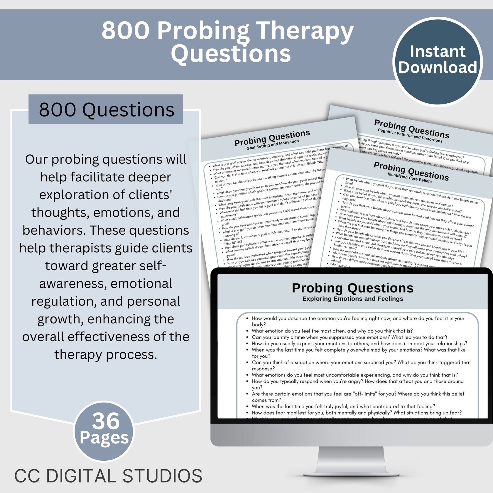 Probing Therapy Questions: Open-Ended Questions & Conversation Starter ...
