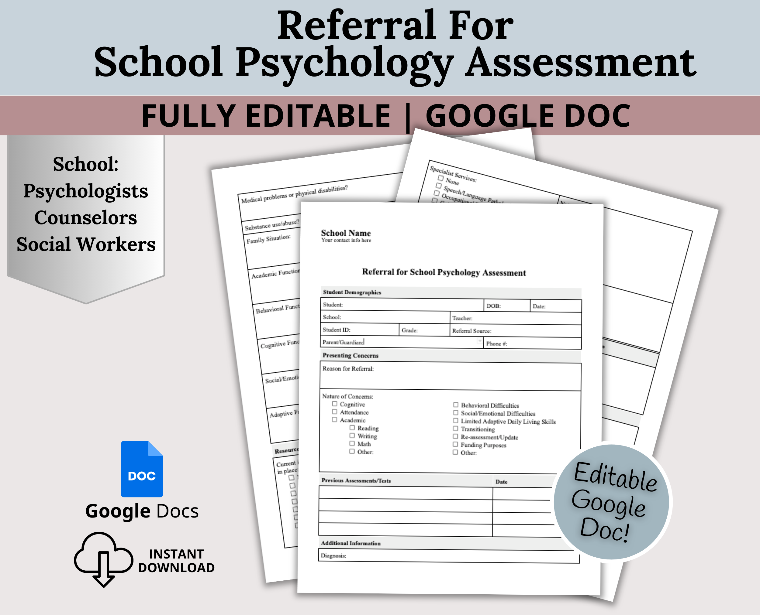 Referral for School Psychology Assessment – CCDigitalStudios