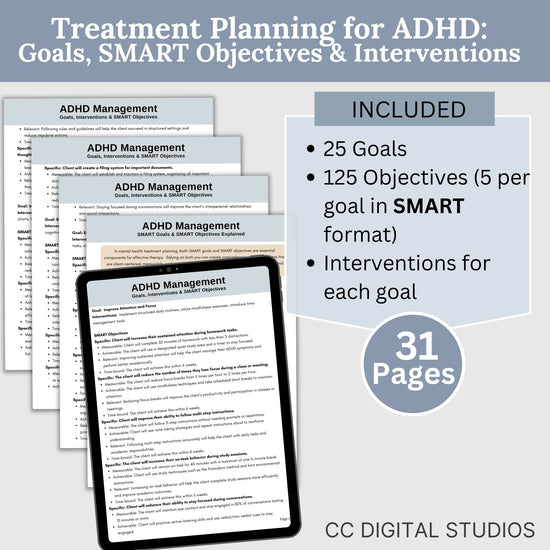 SMART Goals for Objectives for ADHD Treatment Planning – CCDigitalStudios