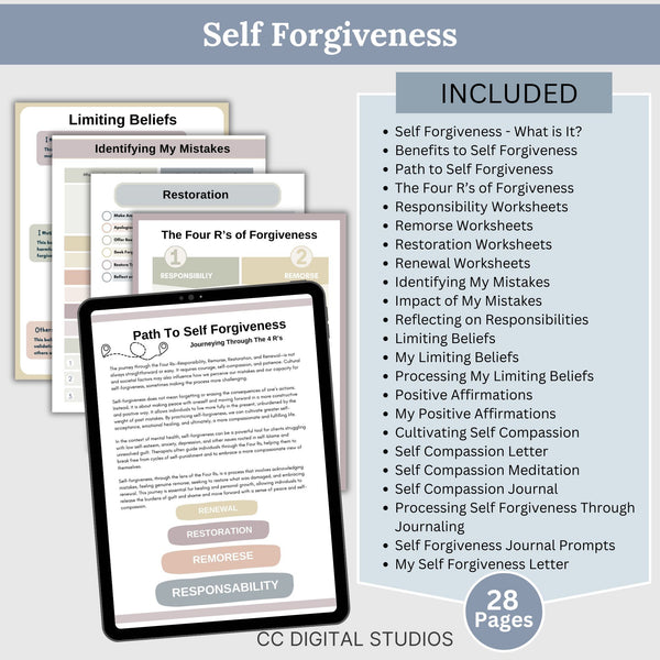 Self Worth Bundle: 116 Therapy Worksheets – CCDigitalStudios