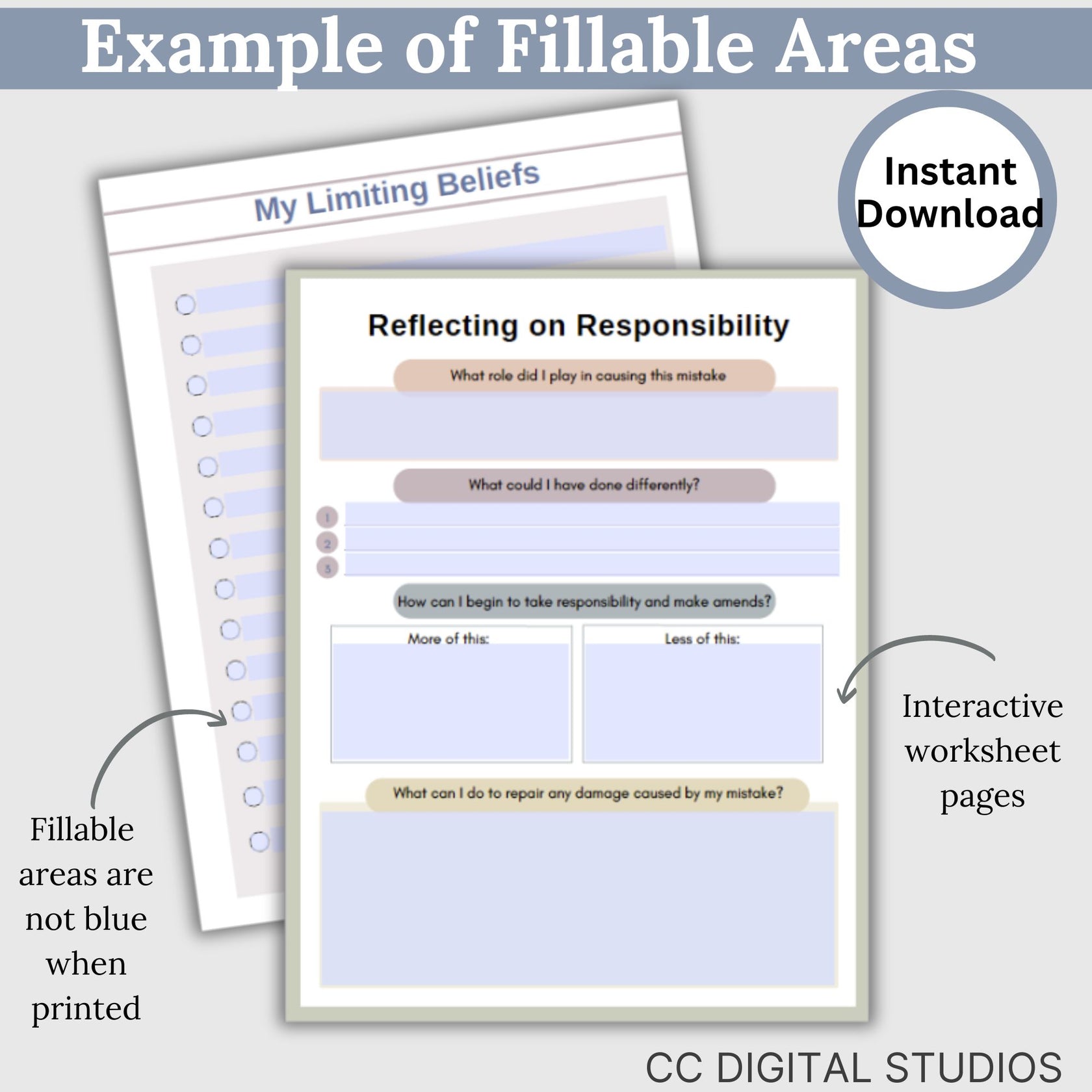 Self Worth Bundle: 116 Therapy Worksheets – CCDigitalStudios