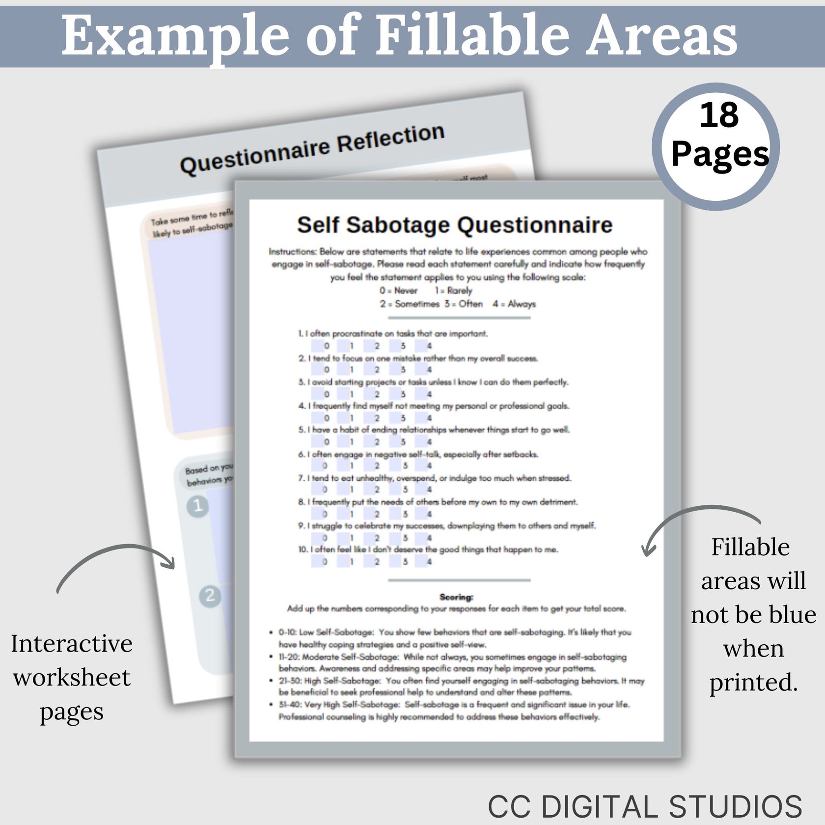 Self-Sabotage Worksheets: Overcome Self-Defeating Behaviors ...