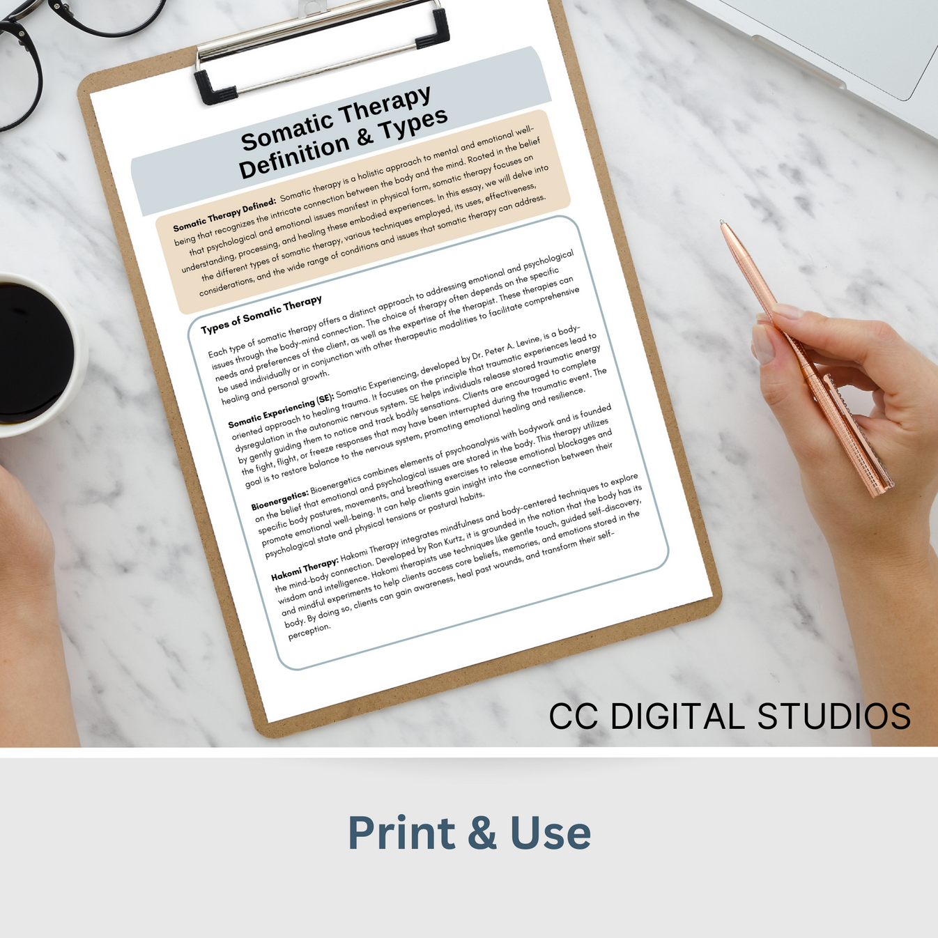 Somatic Therapy Cheat Sheets for Mental Health Clinicians, Techniques ...