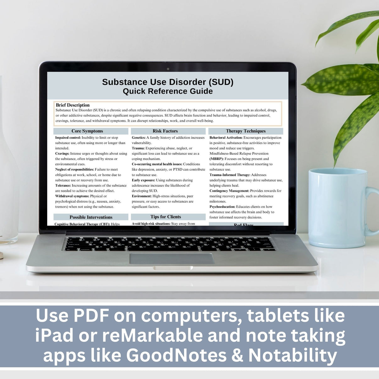 Substance Use Disorder Therapy Cheat Sheet: 2 IN 1 Psychoeducation for ...