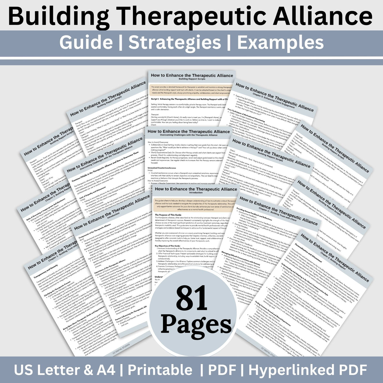 Therapeutic Alliance Guide for Building Rapport with Clients: 81 Page ...