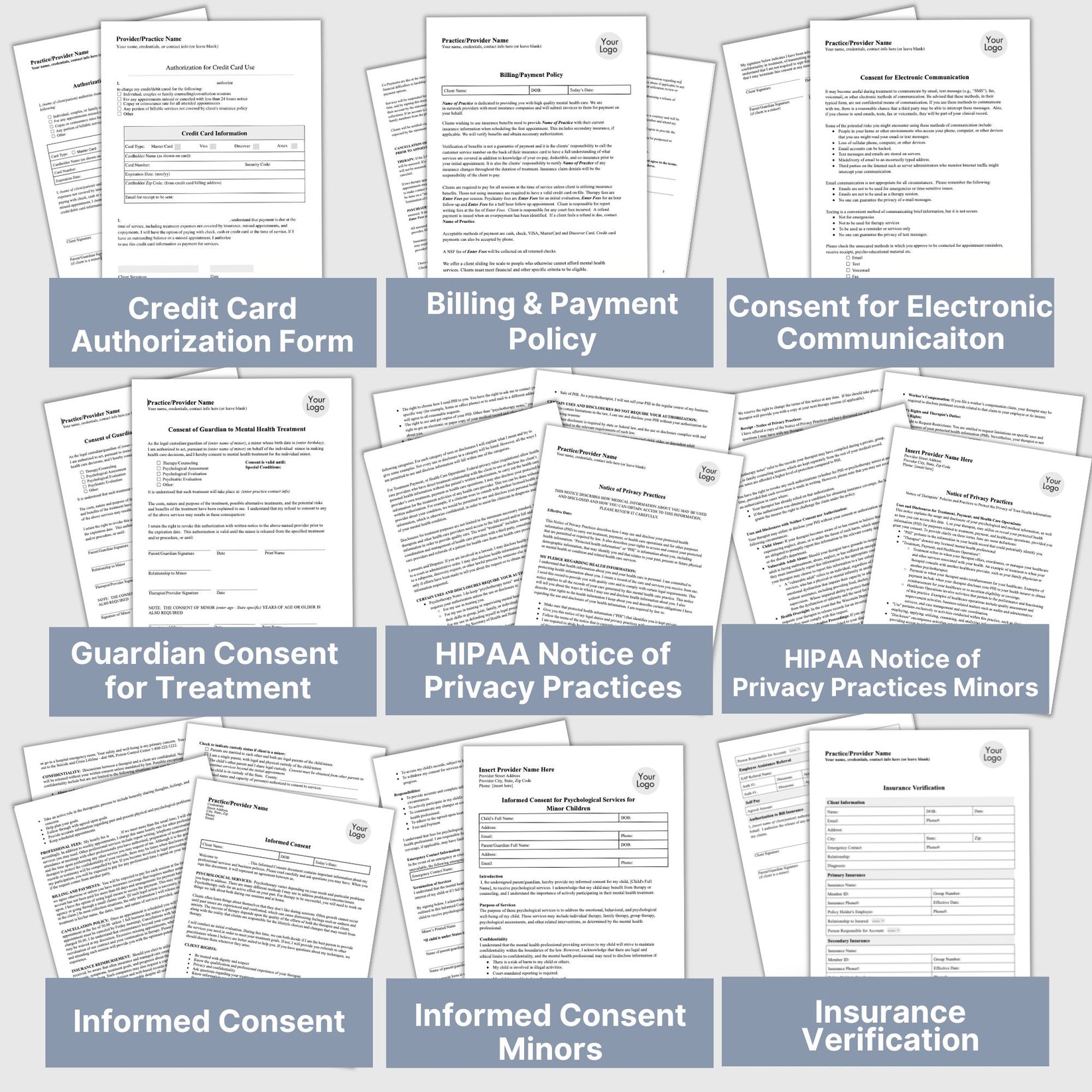 Private Practice Forms Bundle: Essential Policies, Consents, and Notic – CCDigitalStudios