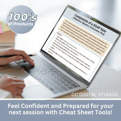 Whole Shop Bundle Therapy Cheat Sheets, Therapy Objectives and Goals ...