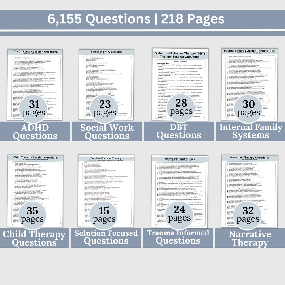 Therapy Questions Bundle: All 16,000 + Therapy Questions SAVE 40% with ...