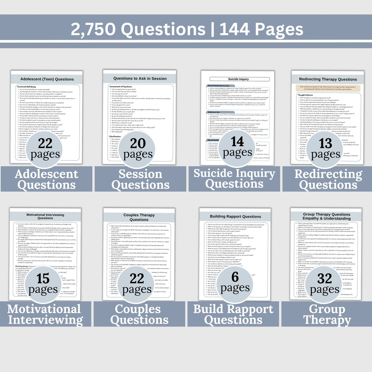 Therapy Questions Bundle: All 16,000 + Therapy Questions SAVE 40% with ...