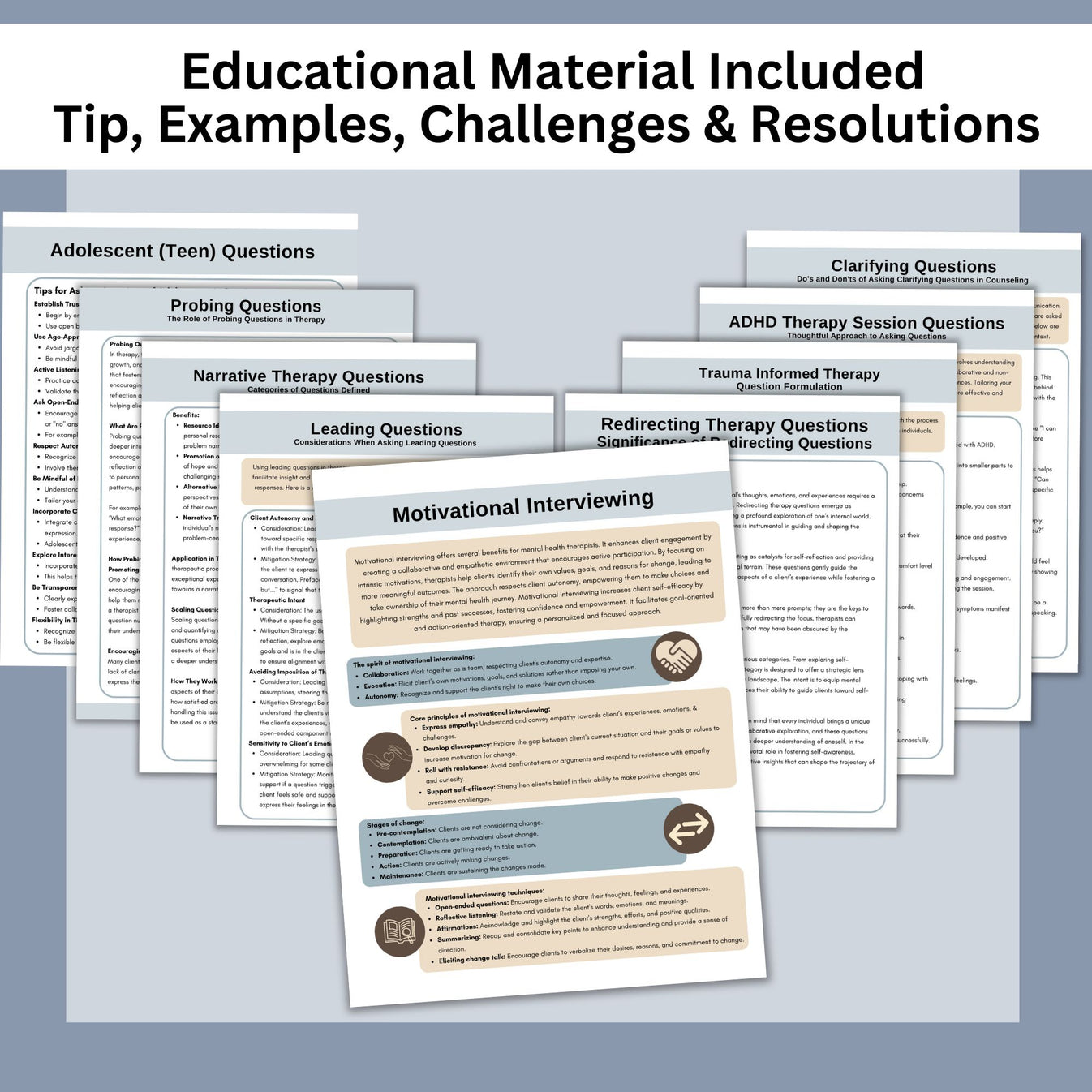 Therapy Questions Bundle: All 16,000 + Therapy Questions SAVE 40% with ...