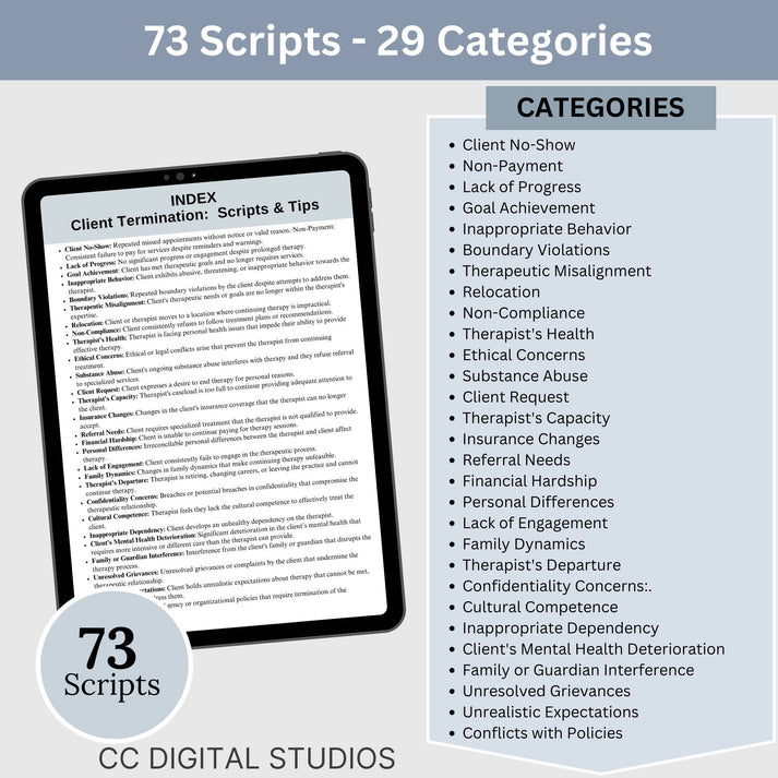 Therapy Scripts for Client Termination: 73 Scripts & 50 Tips ...